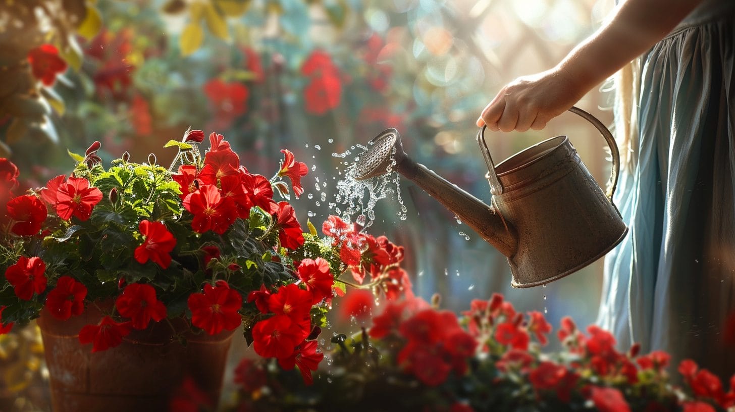 Geraniums Watering Tips For Super Flowering - Gardening Baron